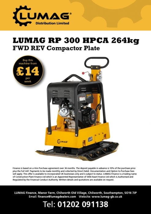 Lumag RP300 HPCA 38KN 19″ Petrol Reversible Compactor Plate | Lumag ...