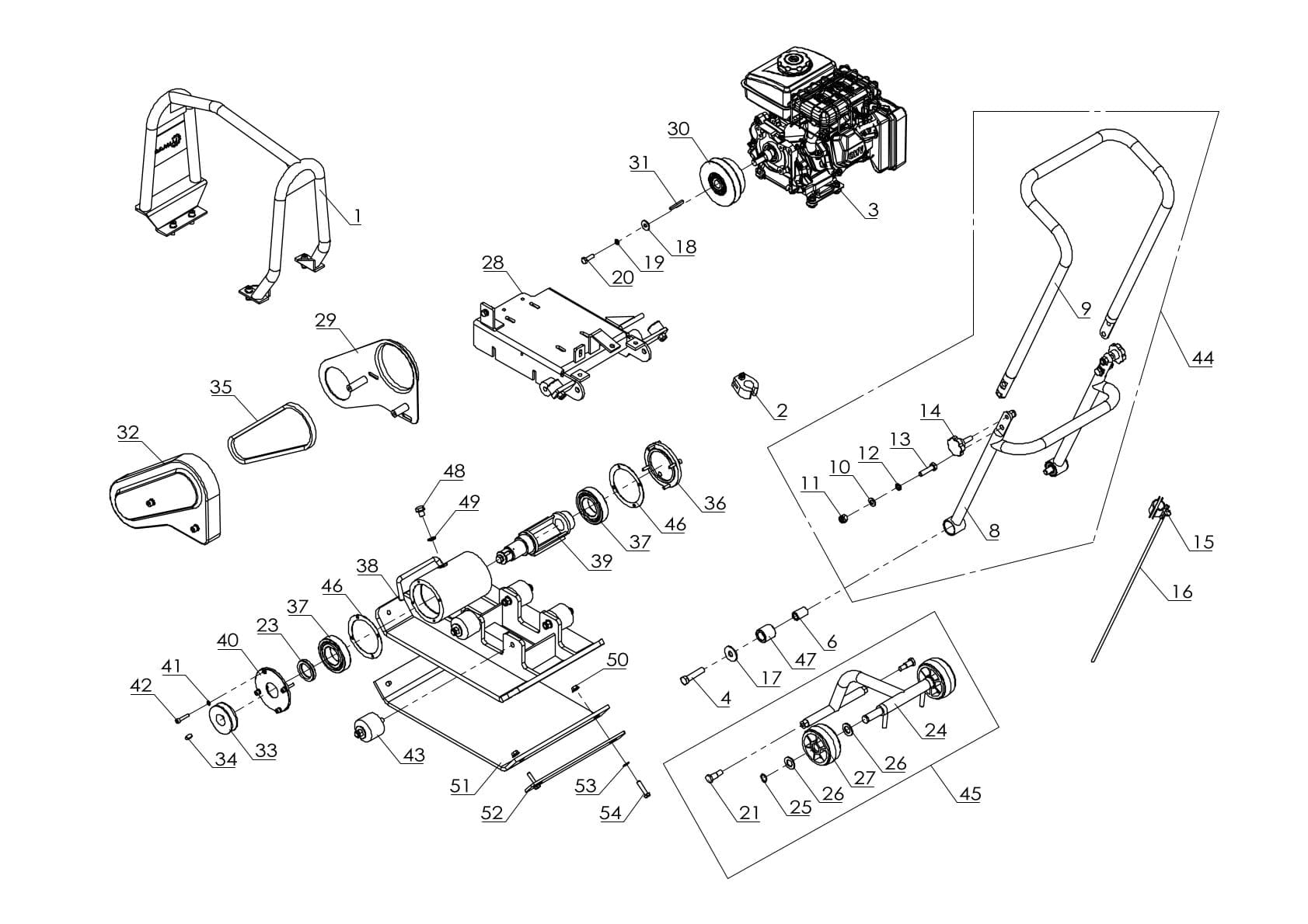 Compactor Plate Lumag VP60 8.4KN 12" 60KG - Lumag Distribution