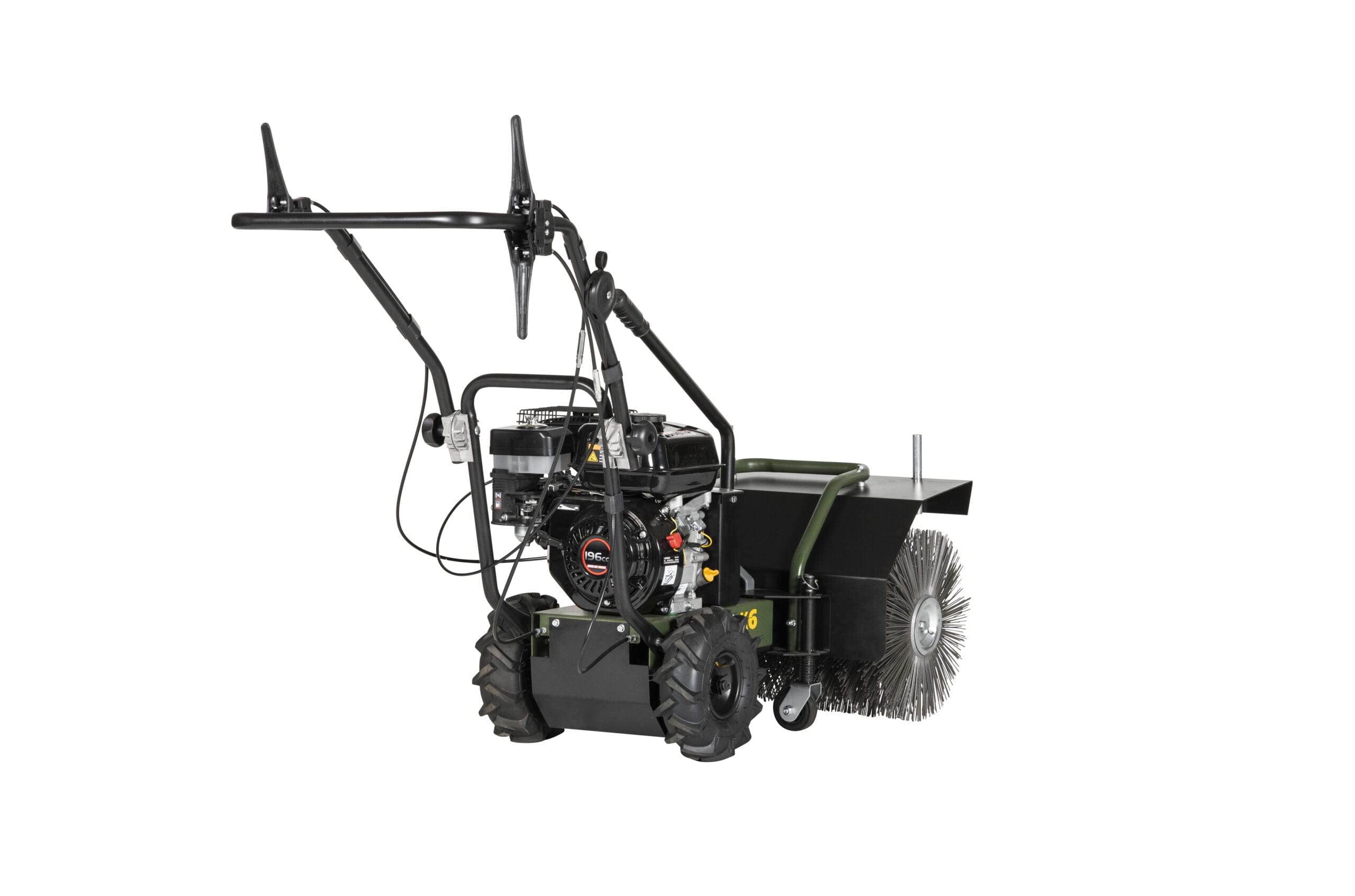 Petrol Sweeper Road Sweeper 600mm Wide 196cc GAMUL K6 - Lumag Distribution