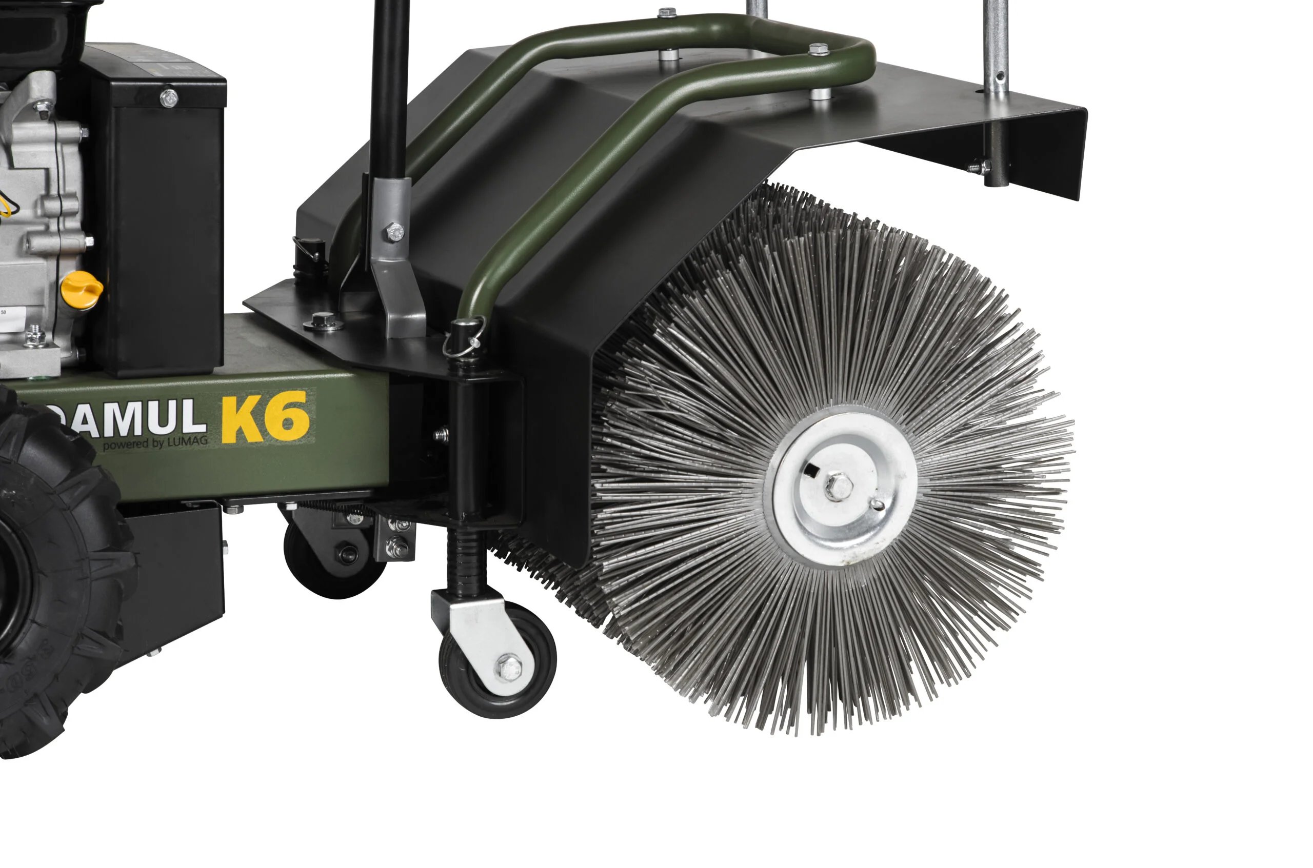 Petrol Sweeper Road Sweeper 600mm Wide 196cc GAMUL K6 - Lumag Distribution