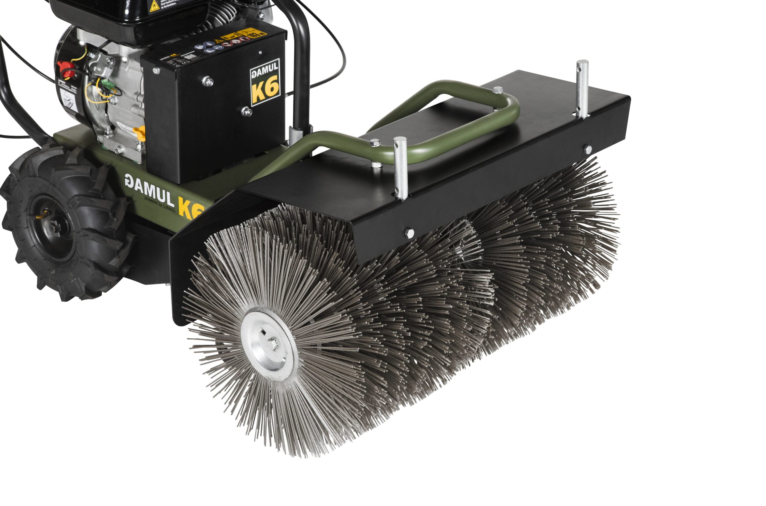 Petrol Sweeper Road Sweeper 600mm Wide 196cc GAMUL K6 - Lumag Distribution