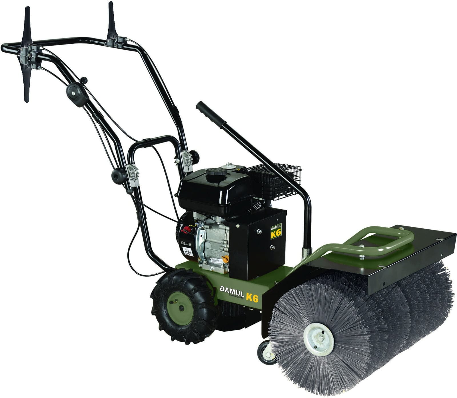 Petrol Sweeper Road Sweeper 600mm Wide 196cc GAMUL K6 - Lumag Distribution