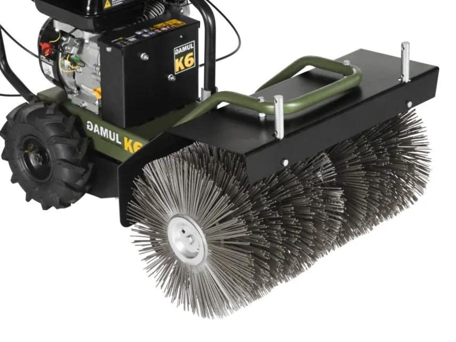 Petrol Sweeper Road Sweeper 600mm Wide 196cc GAMUL K6 - Lumag Distribution